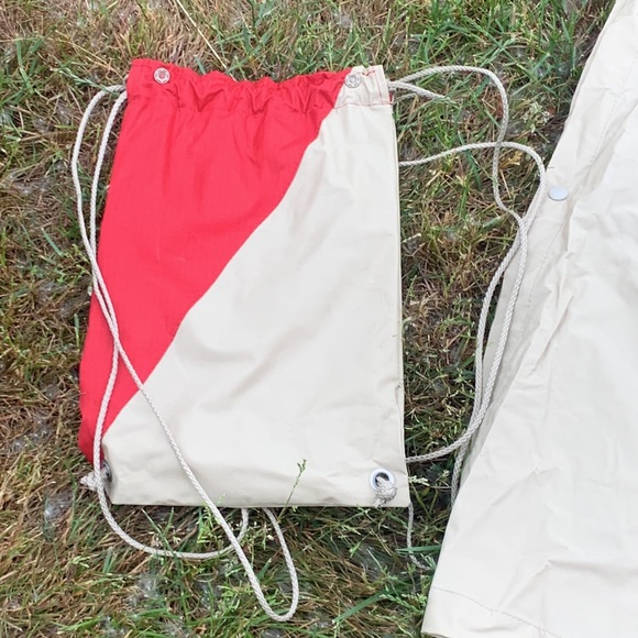 totes | Jackets & Coats | Totes Packable Drawstring Bag Red And Tan ...